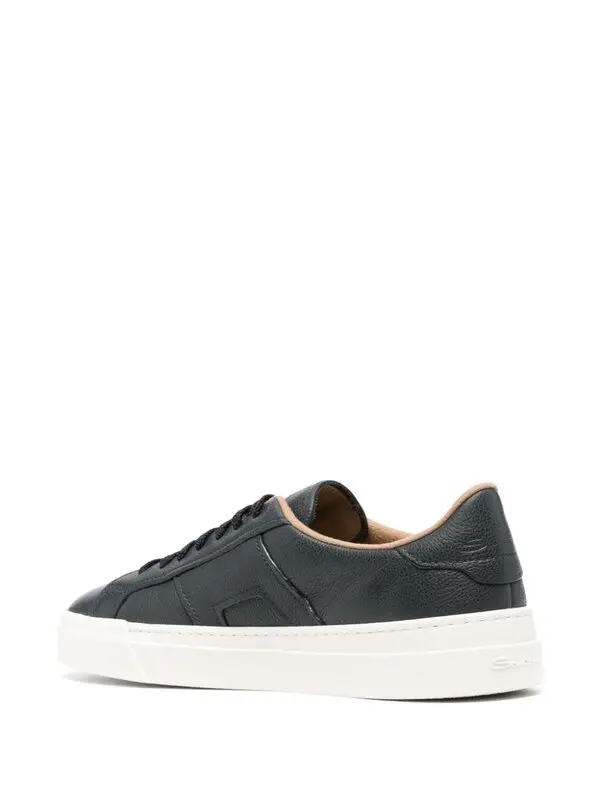 Santoni Leather Sneakers - Blue
