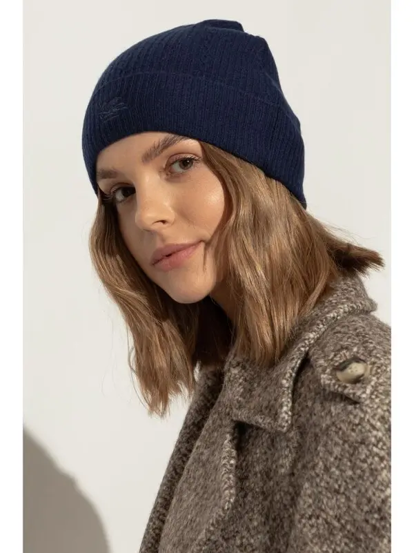 Etro Logo-embroidered Beanie - Blue