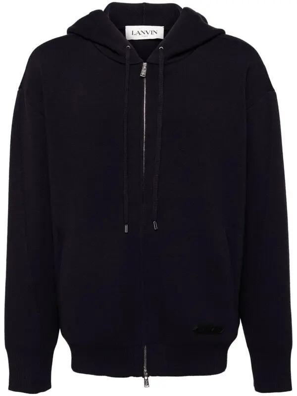 LANVIN Zip Up Hoodie - Blue