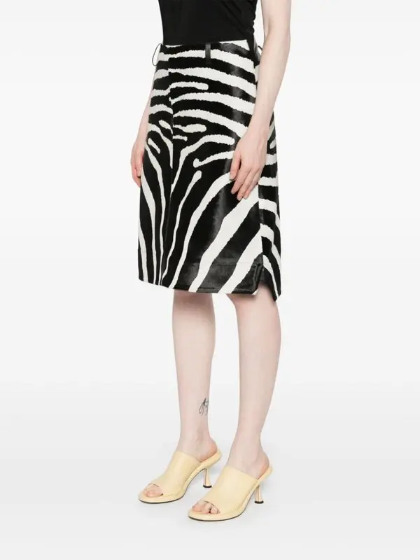 Jacquemus La Jupe Tozzi Zebra Print Skirt
