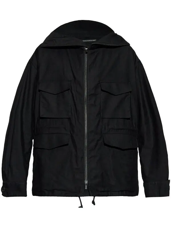 Yohji Yamamoto Zip-up Hooded Jacket