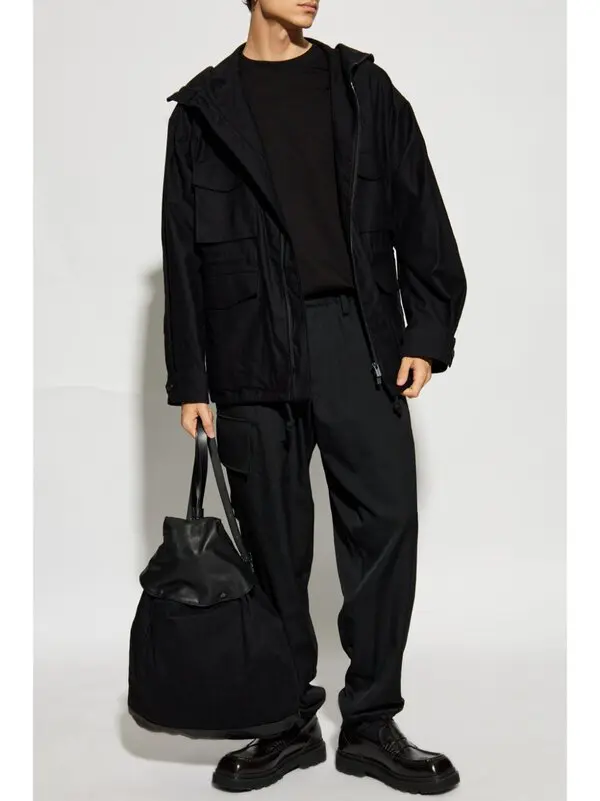 Yohji Yamamoto Zip-up Hooded Jacket