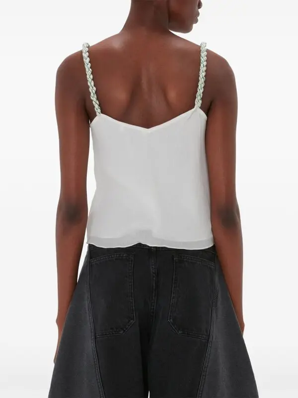 JW Anderson Tassel-strap V-neck Top - White