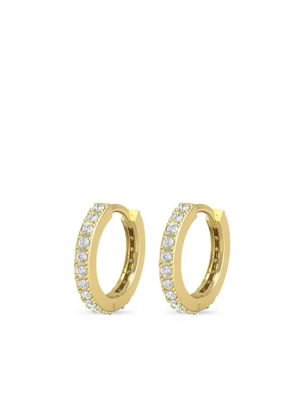 VEYNOU 14kt Yellow Diamond Huggie Earrings - Gold