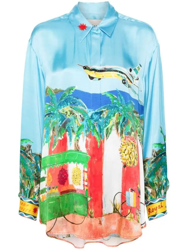 ALEMAIS X Adam Lester All Aboard Silk Shirt