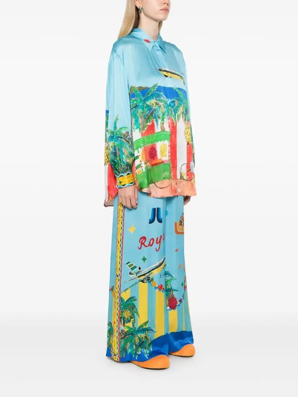 ALEMAIS X Adam Lester All Aboard Silk Shirt