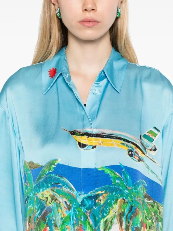 ALEMAIS X Adam Lester All Aboard Silk Shirt