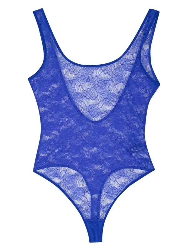 MAISON CLOSE Flashback Néon Open-back Bodysuit - Blue