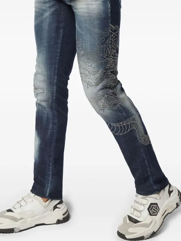 Philipp Plein Dragon-detail Jeans