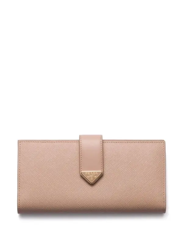Prada Large Leather Wallet - Pink