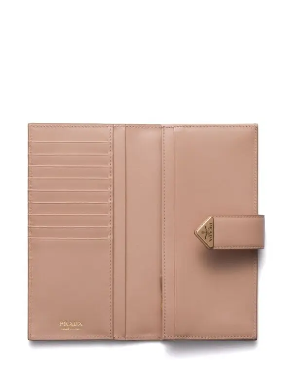 Prada Large Leather Wallet - Pink