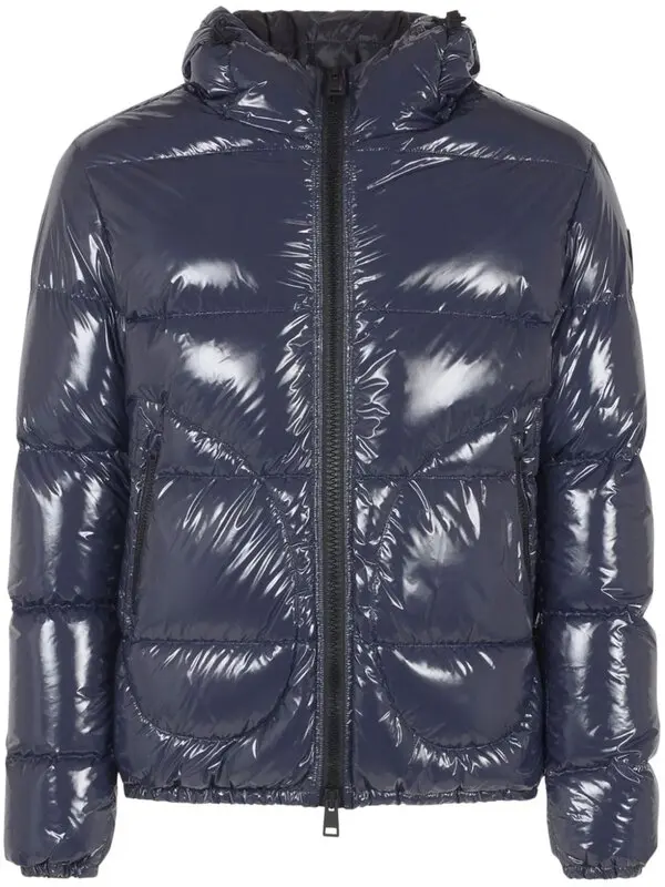 Herno Logo-patch Padded Jacket - Blue