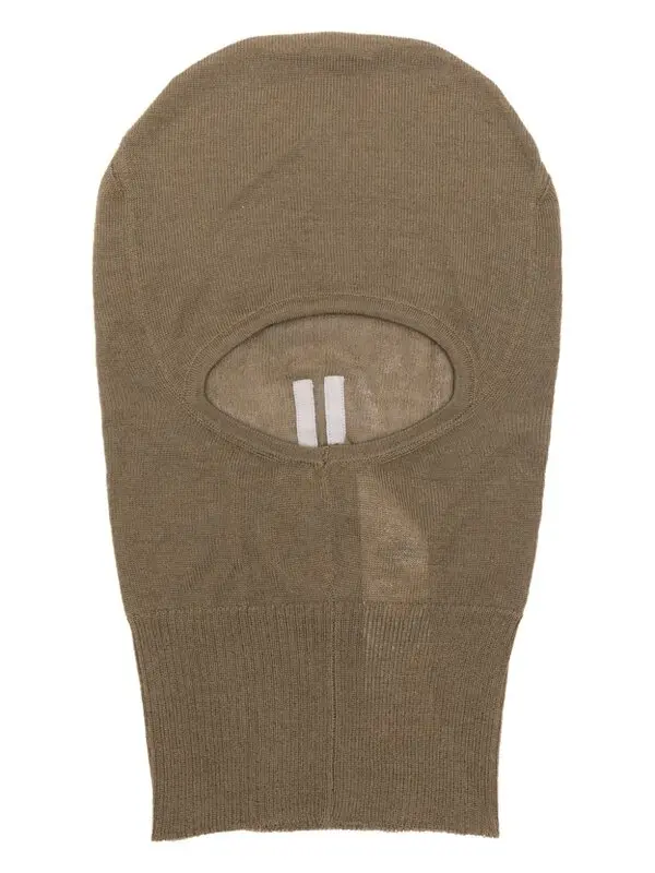 Rick Owens Cashmere Skull Balaclava - Green
