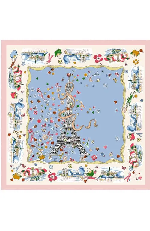 Longchamp Eiffel Tower Silk Square Bandana