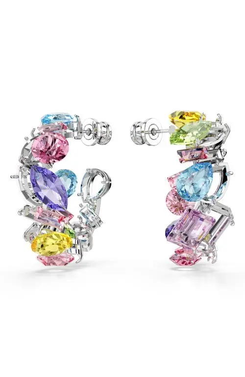 SWAROVSKI Gema Crystal Hoop Earrings - Multicolored