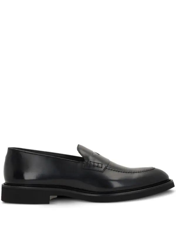 DOUCAL'S Leather Loafers - Black