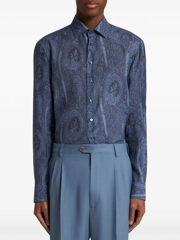 Etro Paisley-print Shirt - Blue