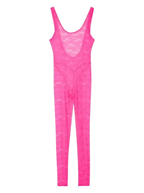 MAISON CLOSE Flashback Néon Open-back Catsuit - Pink