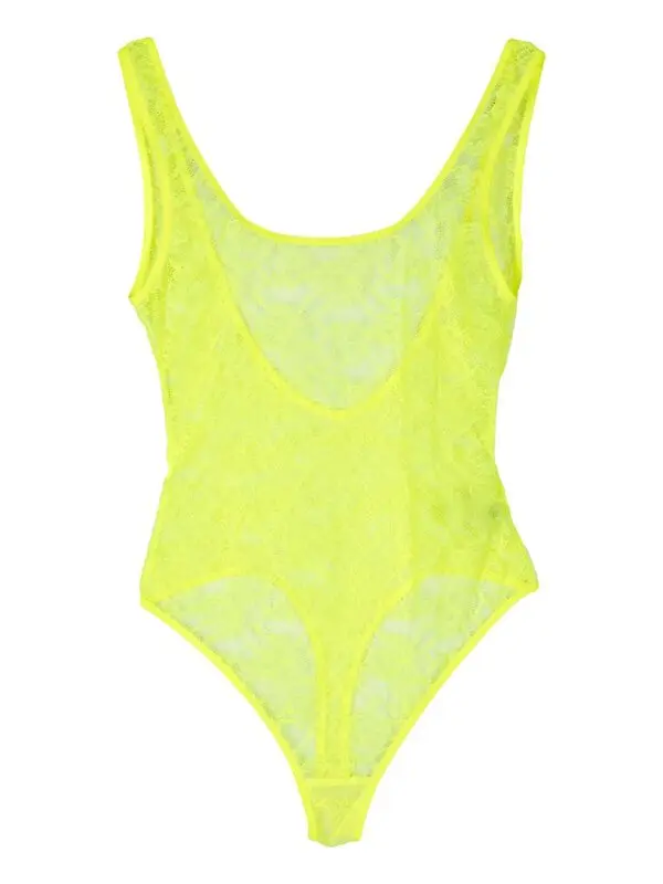 MAISON CLOSE Flashback Néon Open Back Bodysuit - Yellow