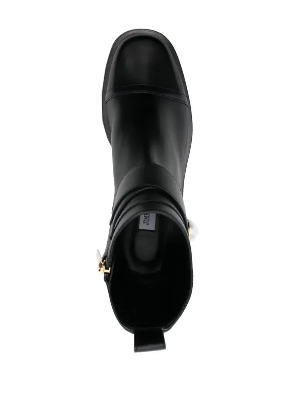 JIMMY CHOO Meena Calf Leather Ankle Boots - Black
