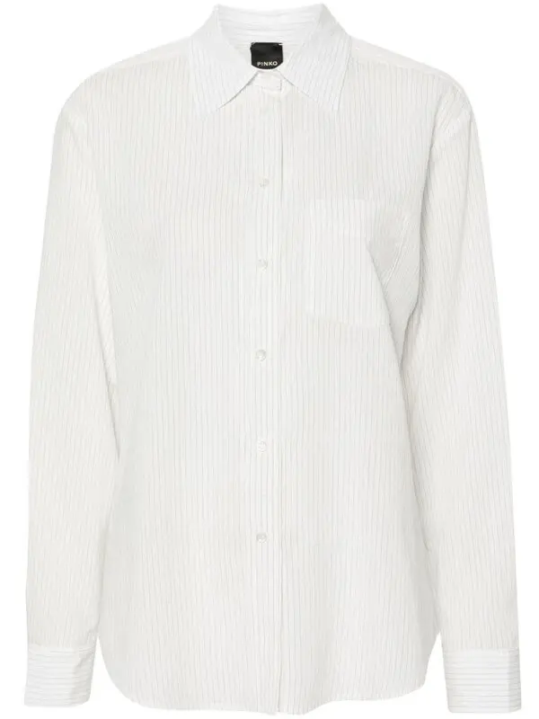 Pinko Striped Poplin Shirt - White