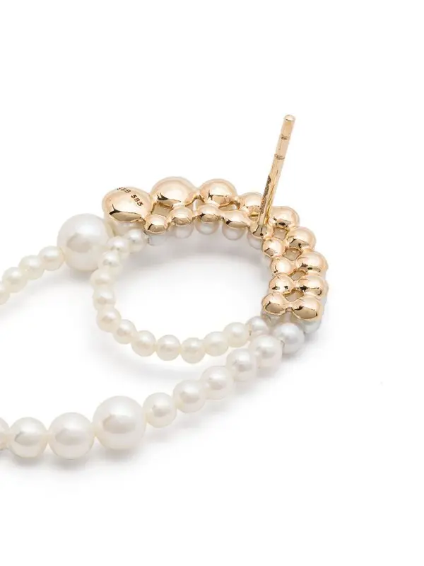 Sophie Bille Brahe 14kt Recycled Yellow And Pearl Single Earring - Gold