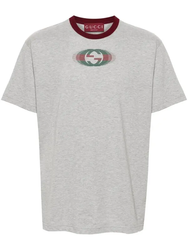 GUCCI 花柄 Tシャツ グレー Gucci Cotton Jersey T-Shirt In Grey - 12% Off | Editorialist