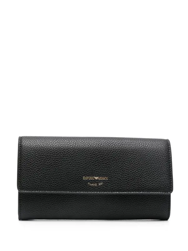 Emporio Armani Logo-debossed Wallet - Black