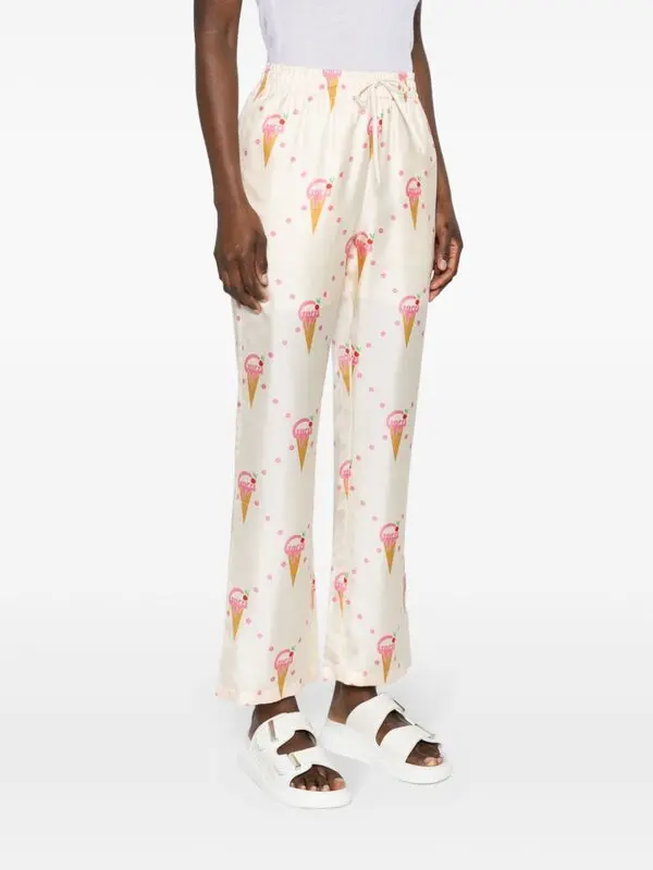 Gucci Ice-cream Print Satin Trousers