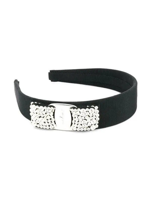 FERRAGAMO Crystal-embellished Headband - Black