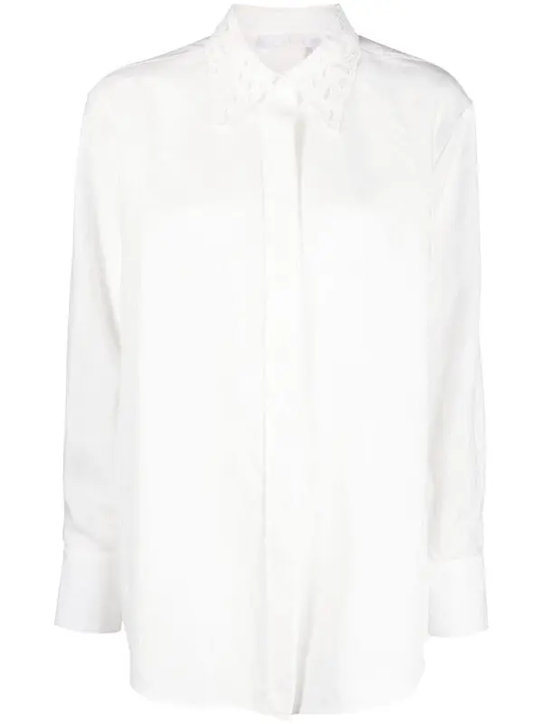 Chloé Broderie Anglaise Linen Shirt