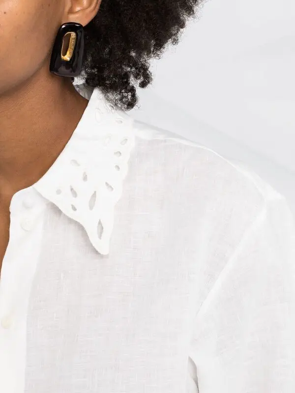 Chloé Broderie Anglaise Linen Shirt