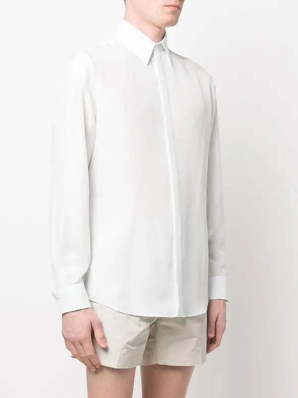 Fendi Karligraphy-Print Long Sleeved Shirt In White - 53% Off