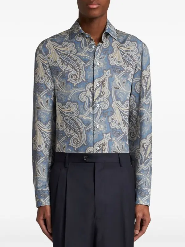 Etro Paisley-print Shirt - Blue