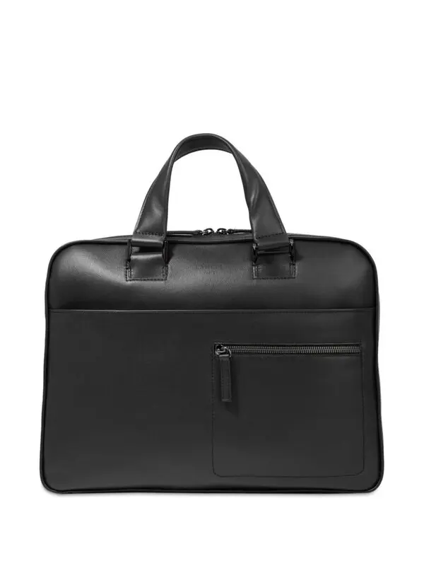 LANCEL Logo-embossed Leather Laptop Bag - Black