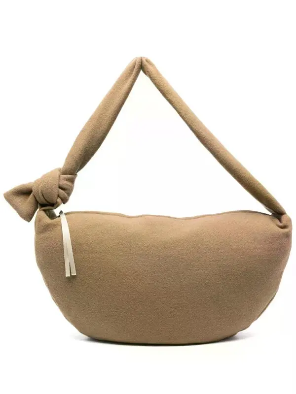 ALYSI Wool Shoulder Bag - Brown