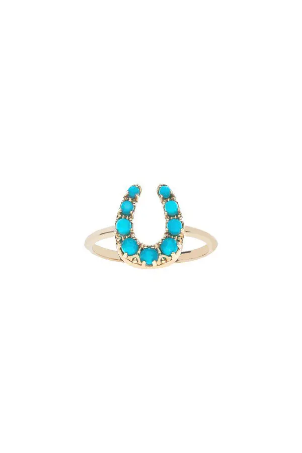 JANE WIN Lucky Baby Horseshoe Ring - Gold