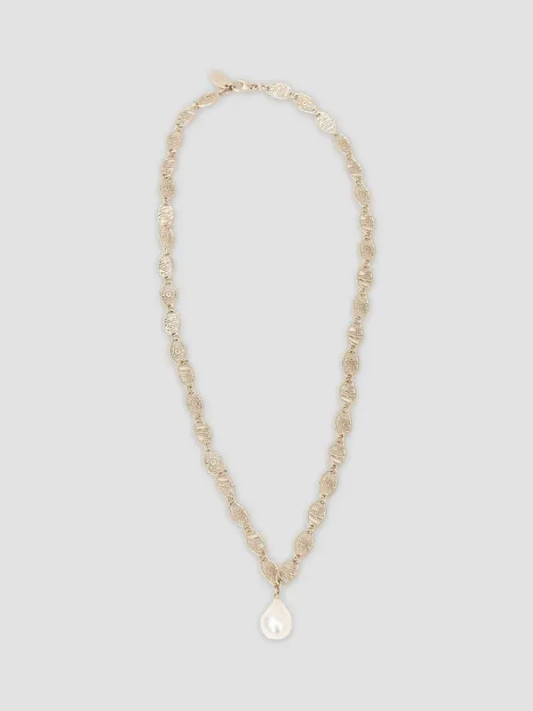 Chloé Darcey Lace Vintage & Cultured Freshwater Pearl Necklace - Gold