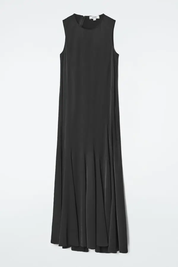 navy blue dress for baby girl Cos Asymmetric Twist-Panel Midi Dress In Black - 70% Off