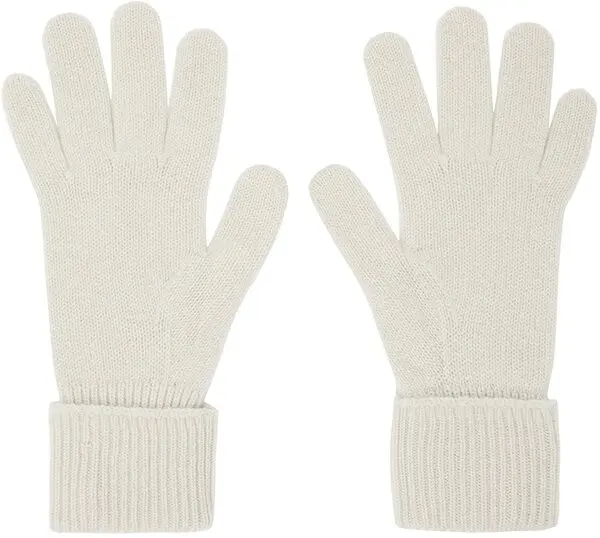 Burberry Logo-Embroidered Gloves Plaster Editorialist