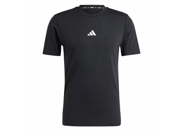 Adidas Workout Logo Tee Shirt - Black/white