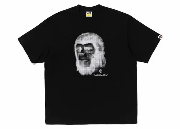 A BATHING APE Pixel Comic Ape Head Relaxed Fit Tee Shirt - Black