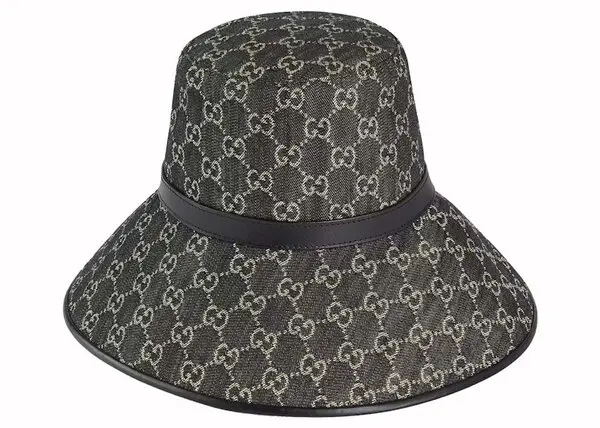 Gucci Wide Brim Denim Hat - Grey
