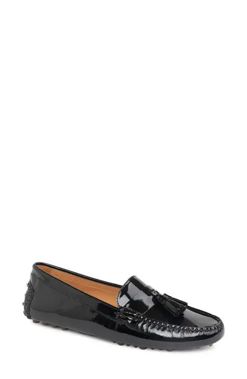 PATRICIA GREEN Jordan Moc Toe Loafer - Black Patent