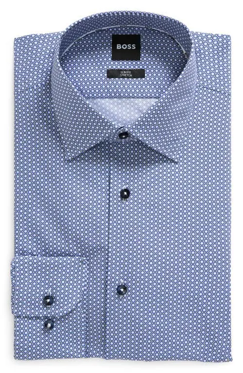 boss hank slim fit dress shirt Boss Hank Slim Fit Performance Stretch Dress Men Shirt