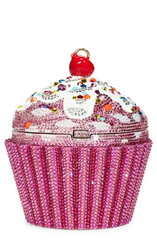Judith Leiber Cherry Cupcake Crystal Clutch