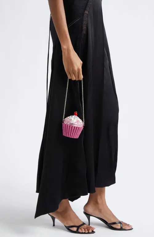 Judith Leiber Cherry Cupcake Crystal Clutch