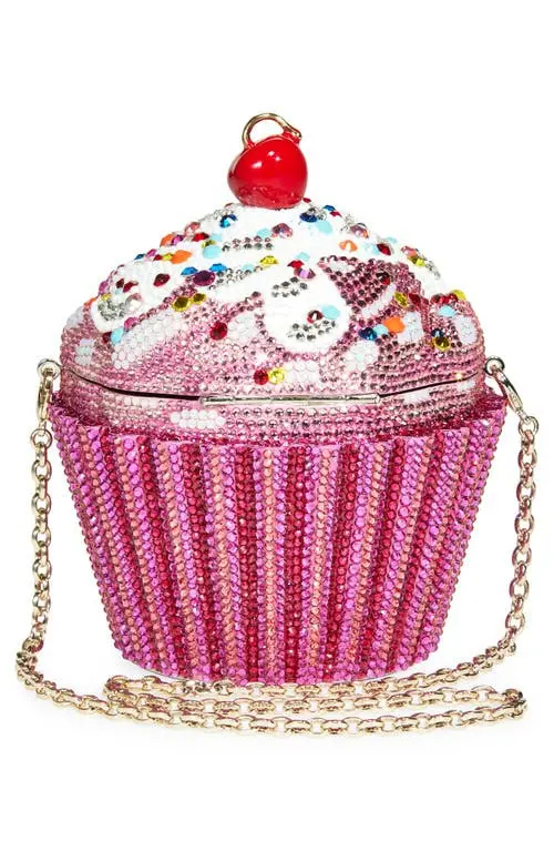 Judith Leiber Cherry Cupcake Crystal Clutch