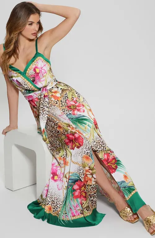 guess green floral dress Guess by #Marciano
