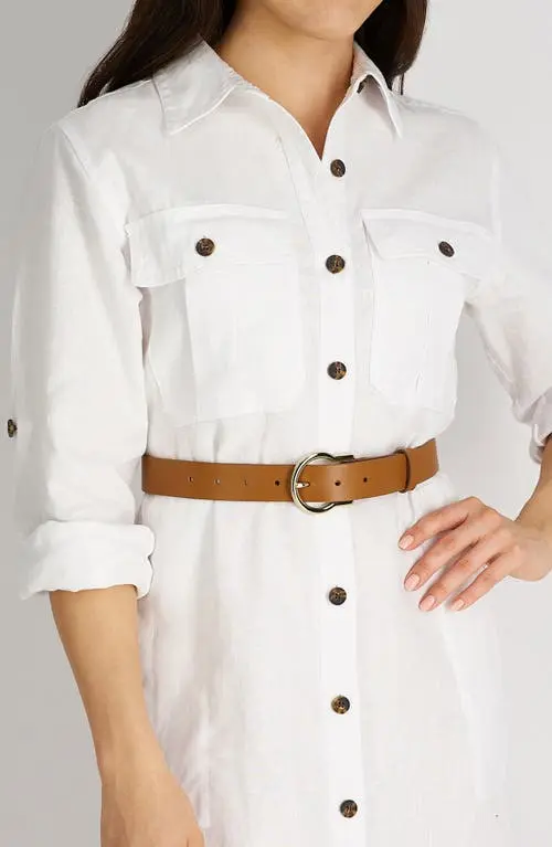 Cole Haan Hinged Buckle Leather Belt